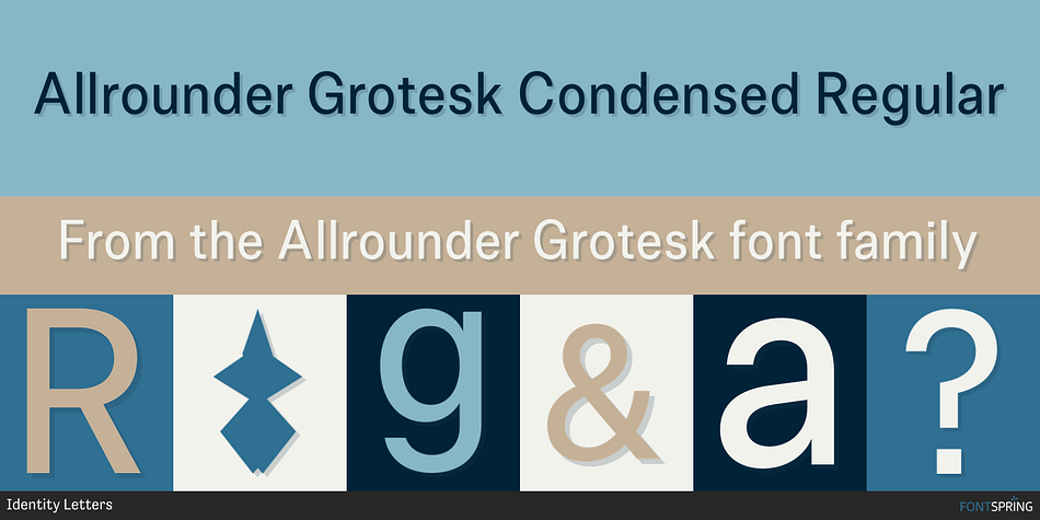 Allrounder Grotesk Condensed Regular Font