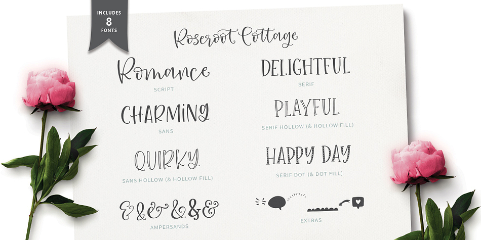 Roseroot Cottage Font Collection Font