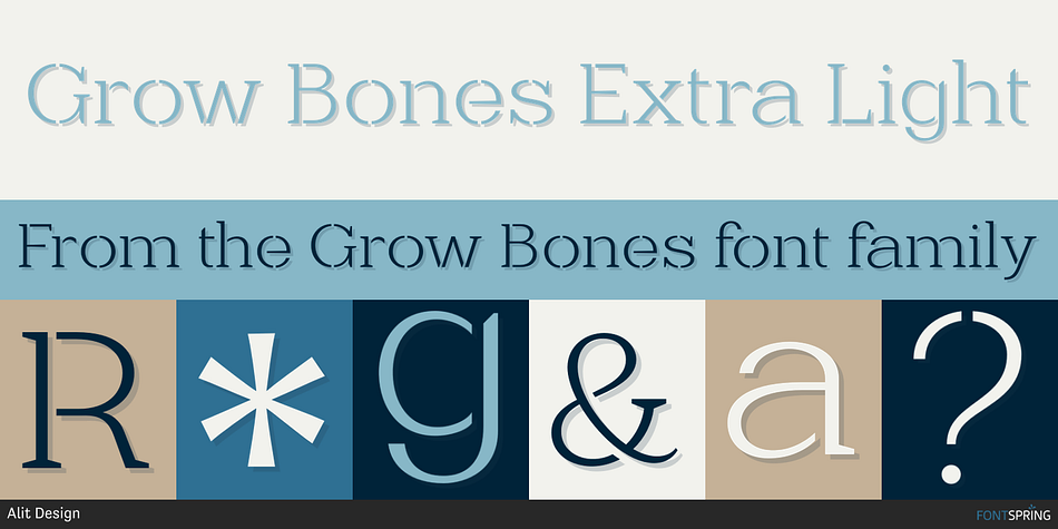 Grow Bones Extra Light Font