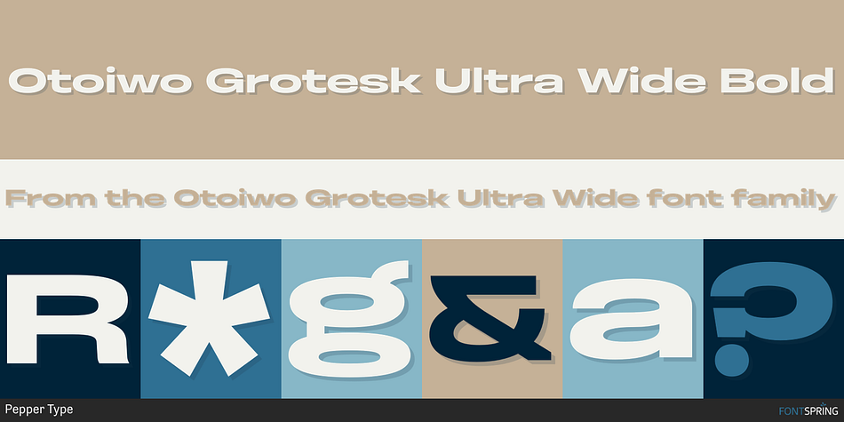 Otoiwo Grotesk Ultra Wide Bold Font