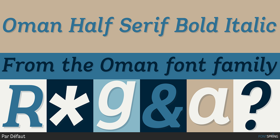 Oman Half Serif Bold Italic Font