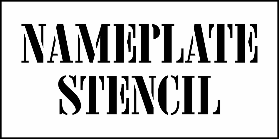 Nameplate Stencil JNL Font
