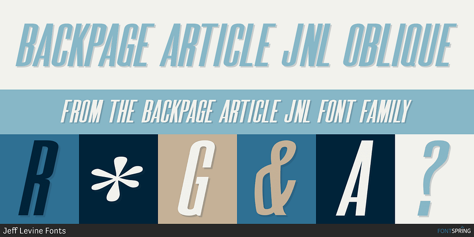 Backpage Article JNL Font