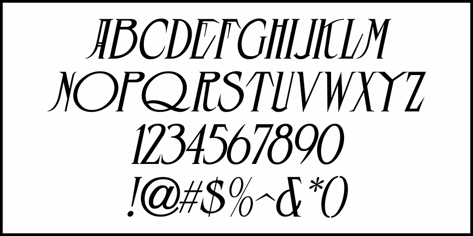 Elegant Showcard JNL Font