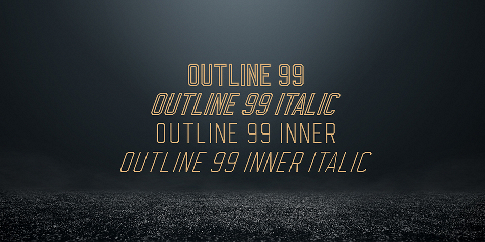 Outline 99 Font