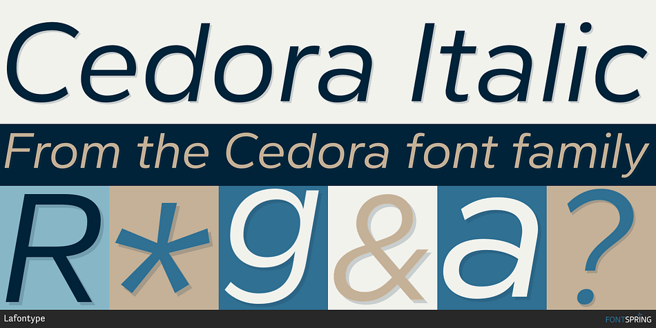 Cedora Italic Font