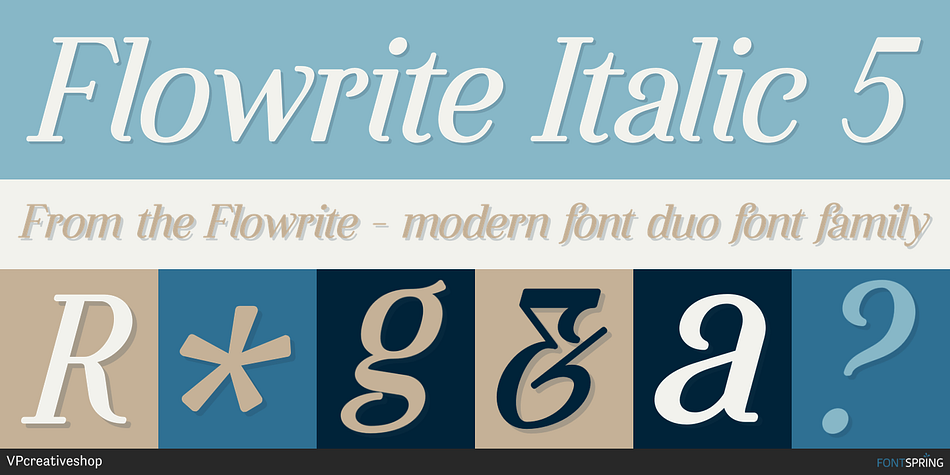 Flowrite Italic 5 Font
