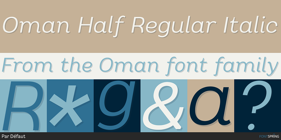 Oman Half Regular Italic Font
