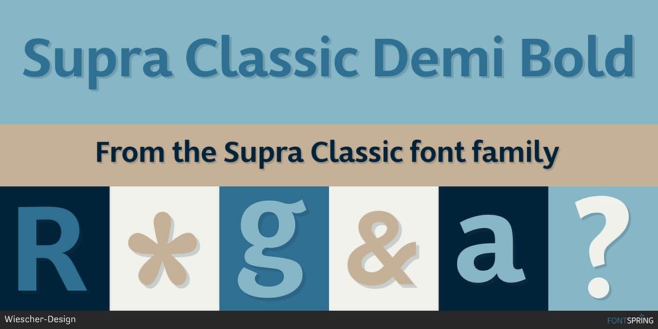 Supra Classic Demi Bold Font