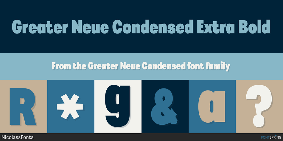Greater Neue Condensed Extra Bold Font