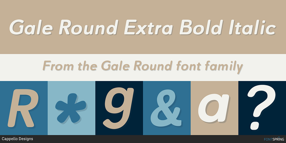 Gale Round Extra Bold Italic Font
