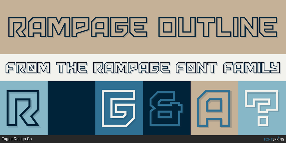Rampage Outline Font