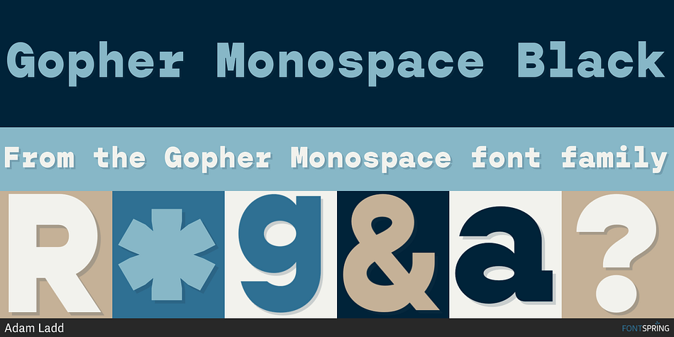 Gopher Monospace Black Font