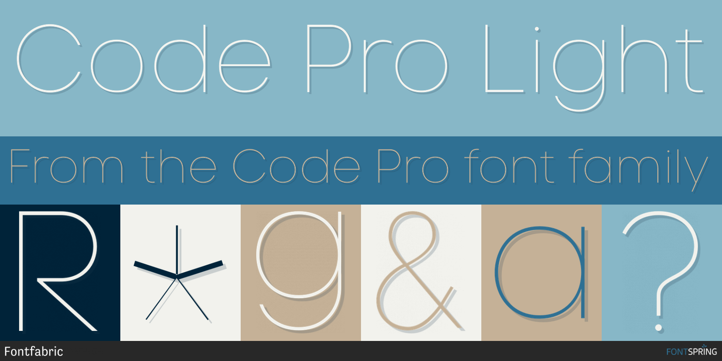 Fonts similar to Code Pro