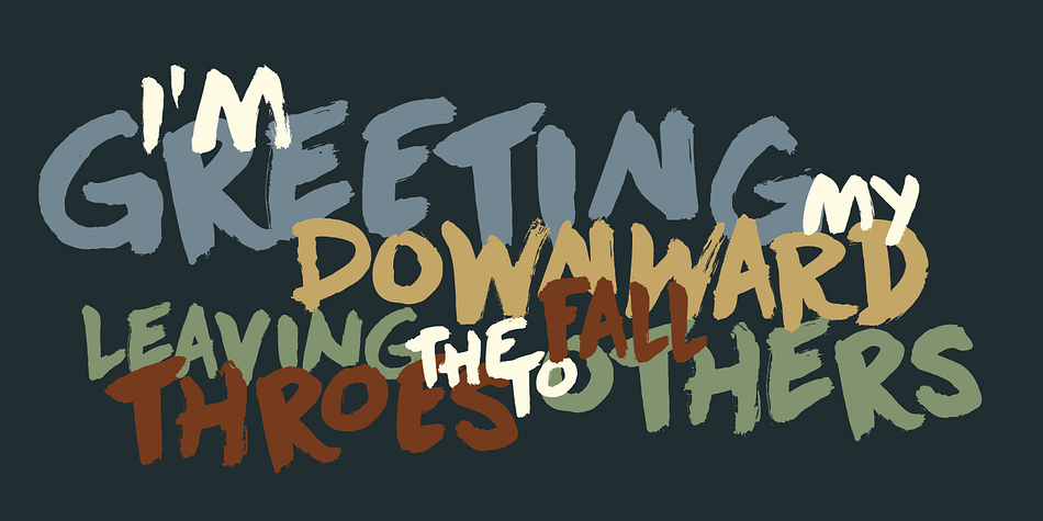 Downward Fall Font