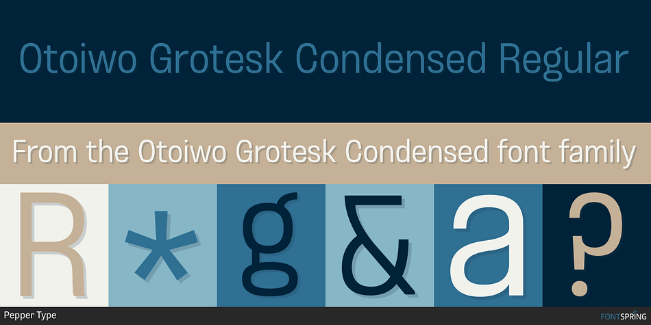 Otoiwo Grotesk Condensed Regular Font