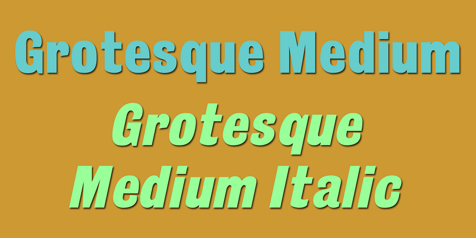 Grotesque Font