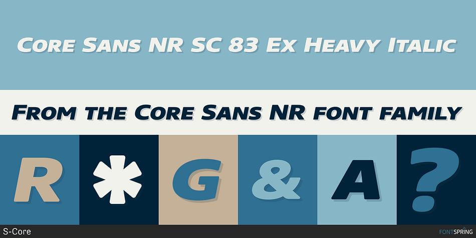 Core Sans NR SC 83 Ex Heavy Italic Font