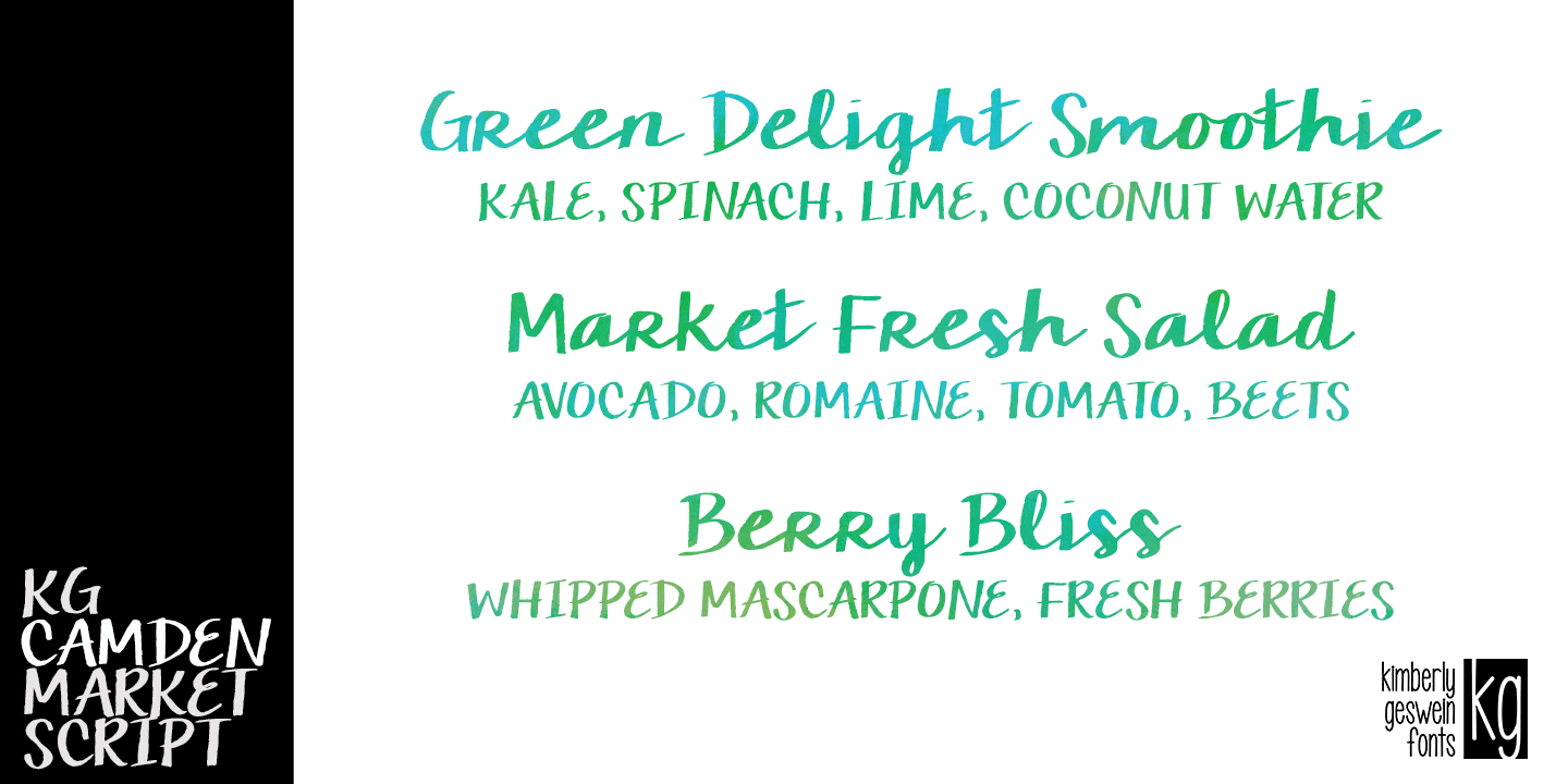 KG Camden Market Script Font