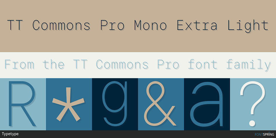 TT Commons Pro Mono Extra Light Font