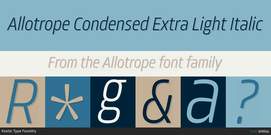 Allotrope Condensed Font