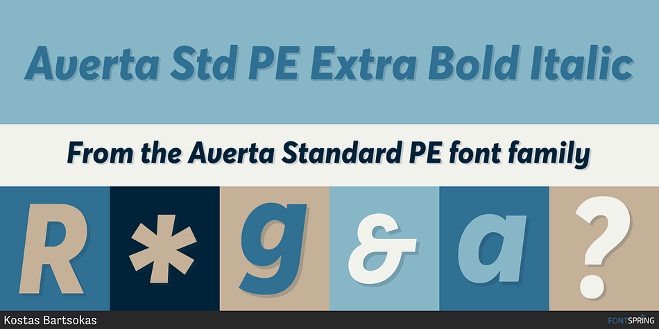 Averta Std PE Extra Bold Italic Font