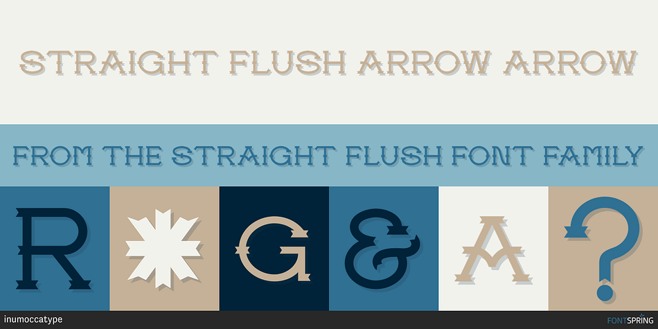Straight Flush Arrow Arrow Font
