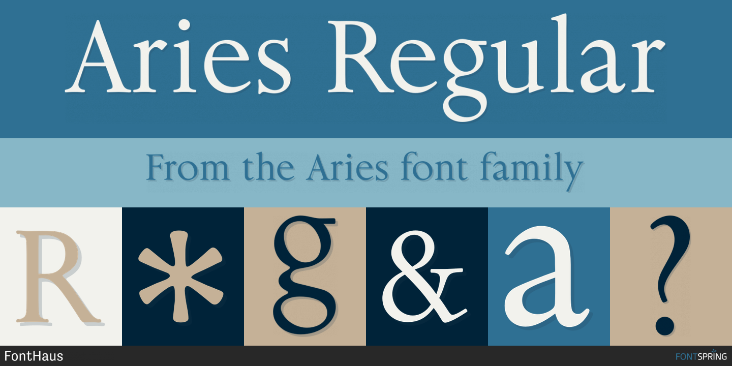 Fonts similar to Aries