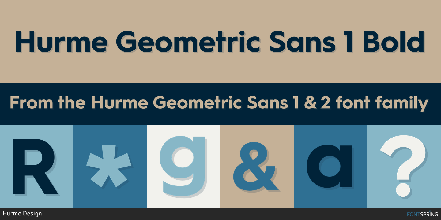 Hurme Geometric Sans 1 & 2 Bold Font
