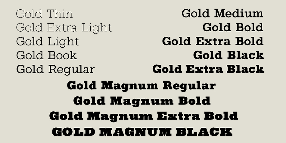 Gold Font