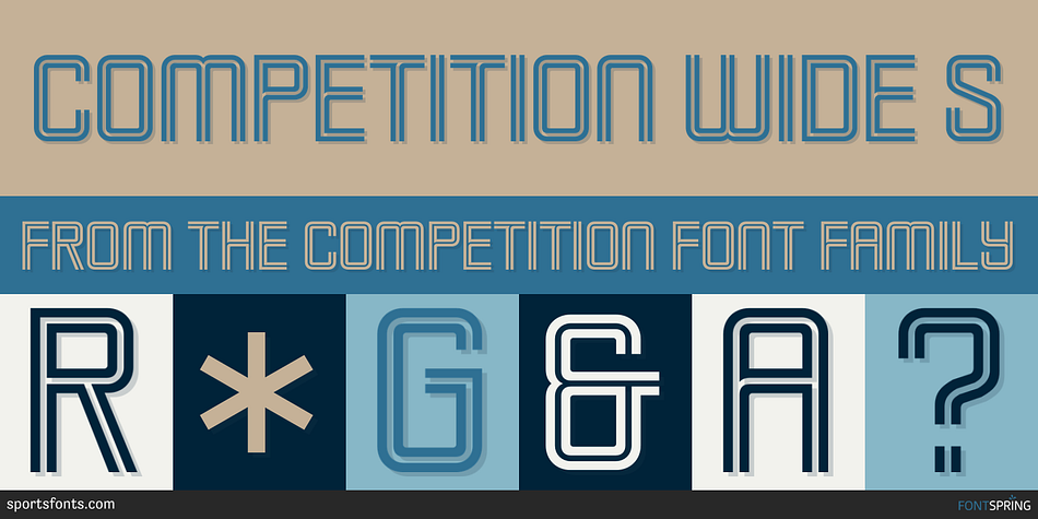 Competition Wide S Font