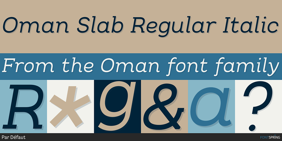 Oman Slab Regular Italic Font