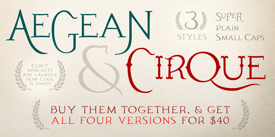 Aegean and Cirque Font | Fontspring