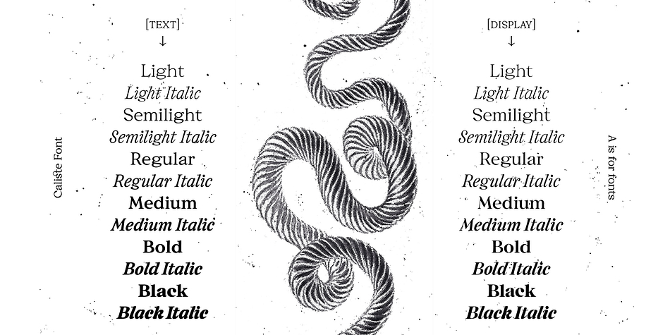 Caliste Display Font