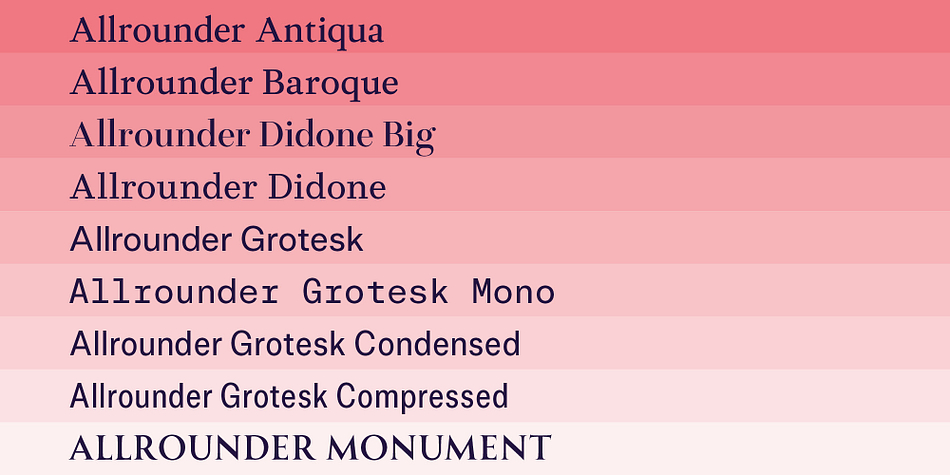 Allrounder Grotesk Mono Font
