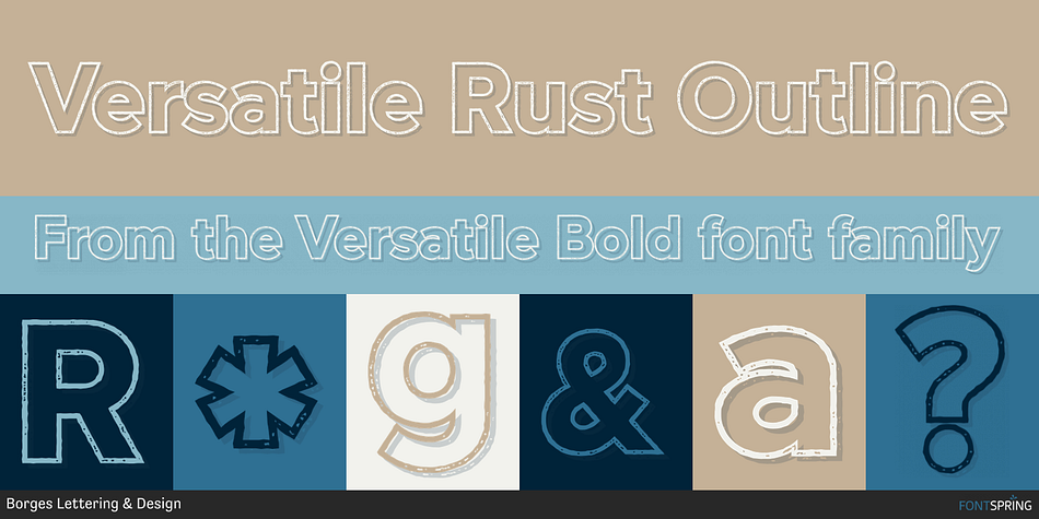 Versatile Rust Font