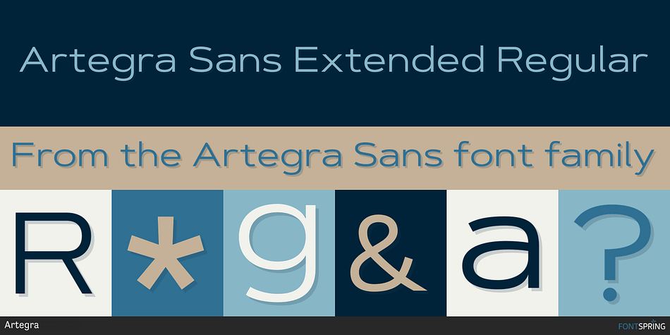 Artegra Sans Extended Thin + Regular + Bold + Blac Font