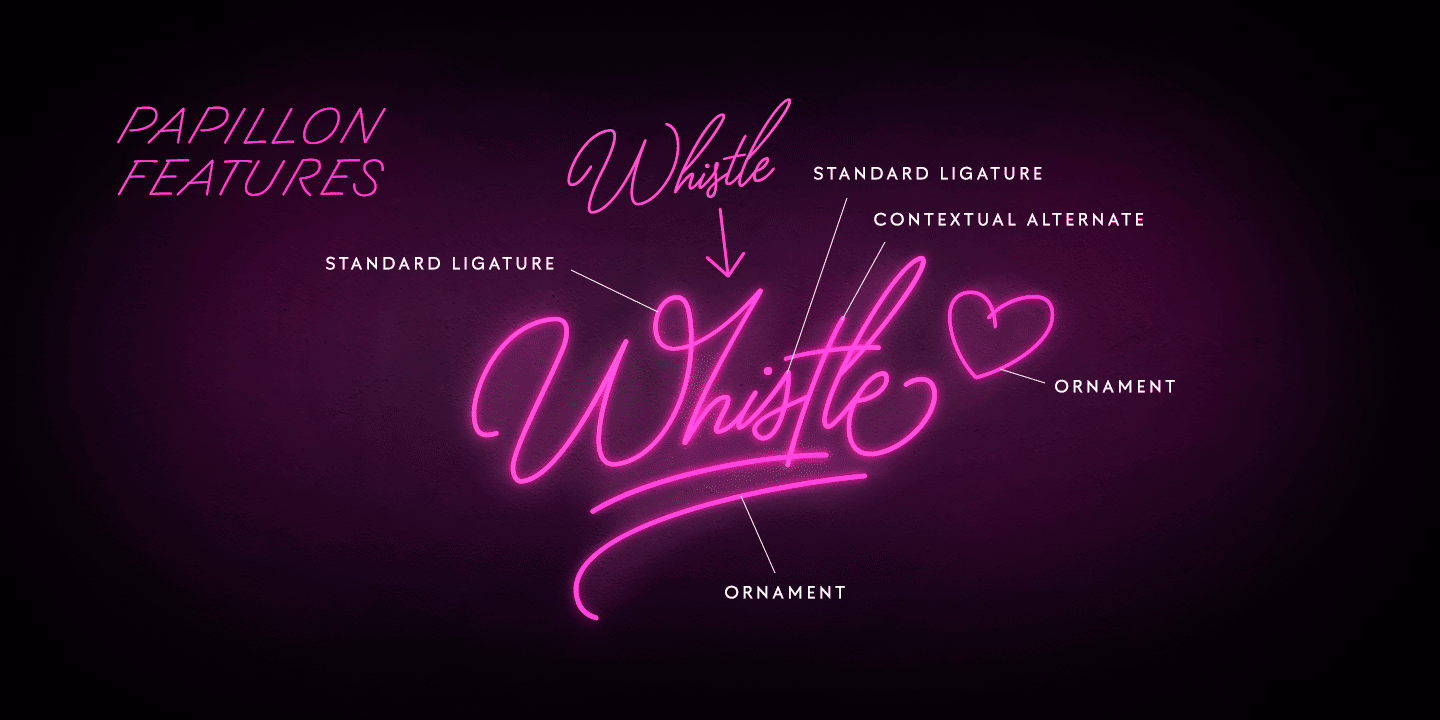 Papillon Script Font