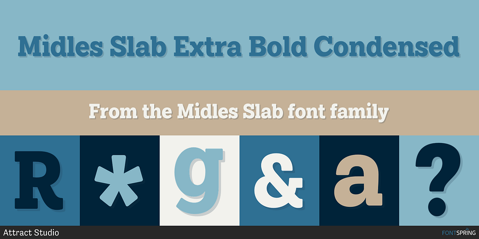 Midles Slab Extra Bold Condensed Font