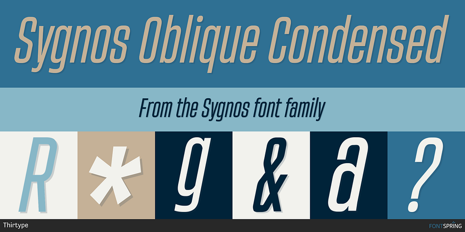 Sygnos Oblique Condensed Font