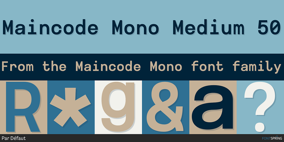 Maincode Mono Medium 50 Font