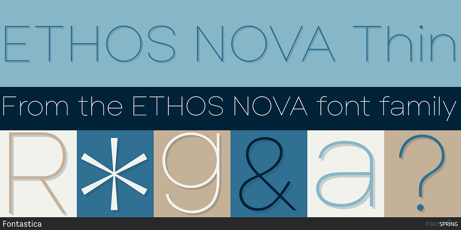 ETHOS NOVA Thin Font