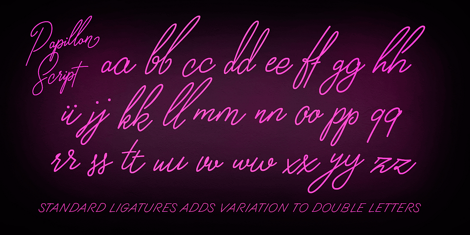 Papillon Script Font