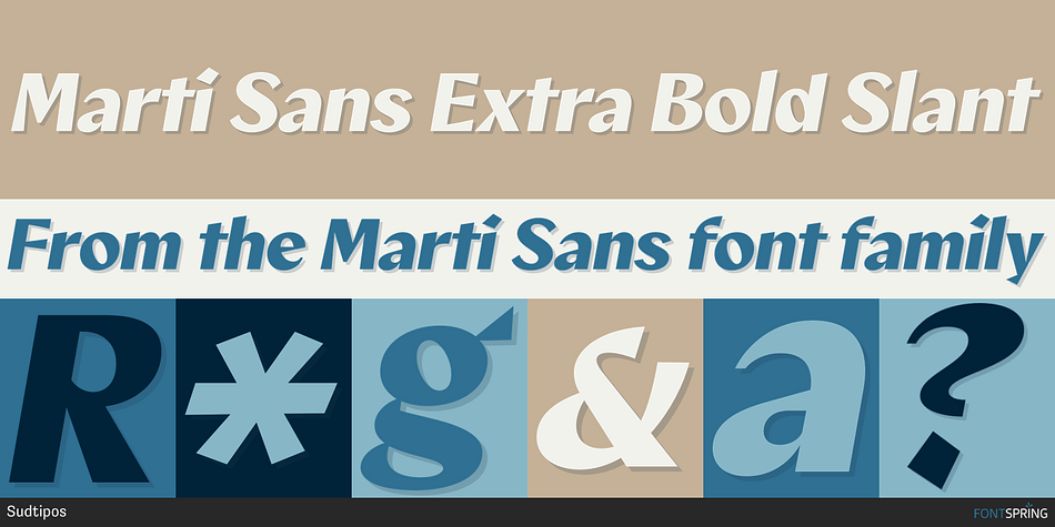 Marti Sans Extra Bold Slant Font