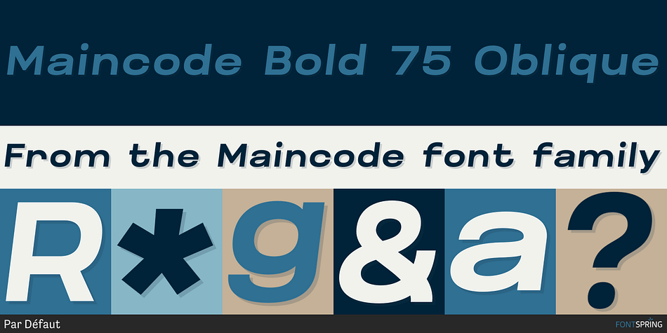 Maincode Bold 75 Oblique Font