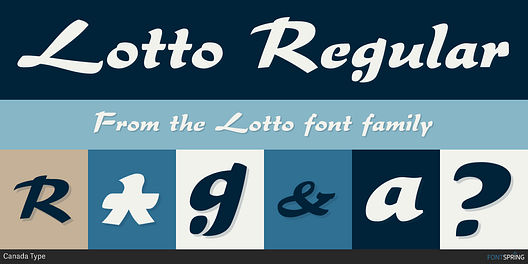 Fonts similar to Lotto