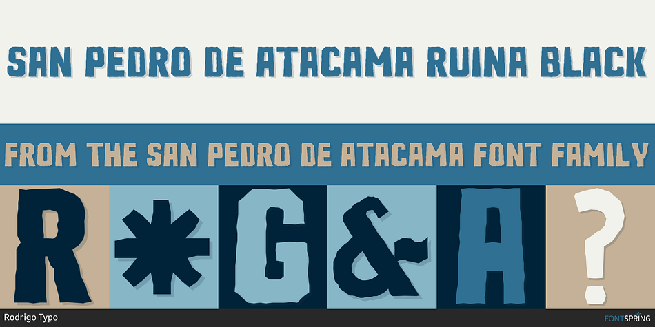 San Pedro De Atacama Ruina Black Font