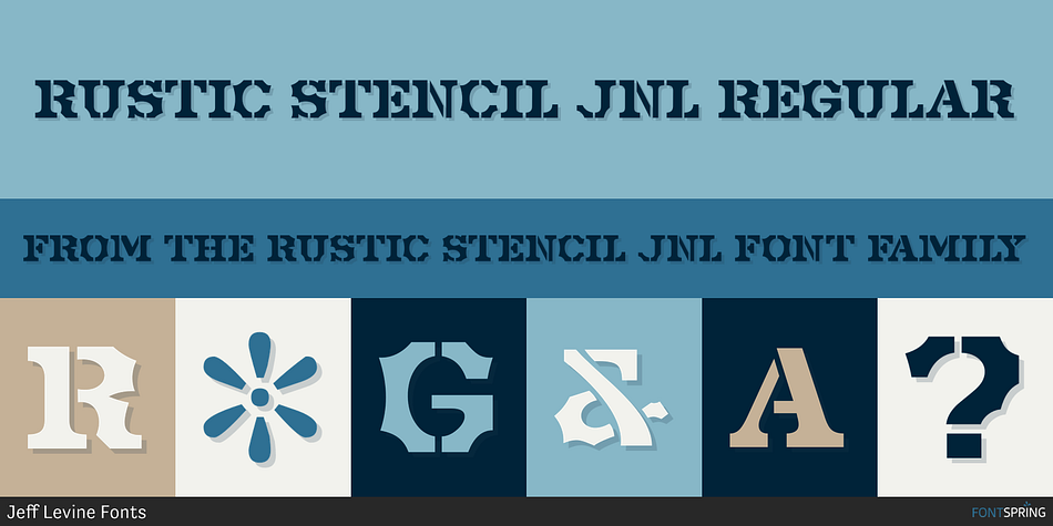 Rustic Stencil JNL Font