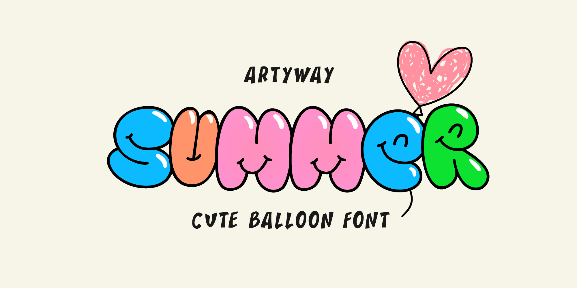 Cute Balloon Font