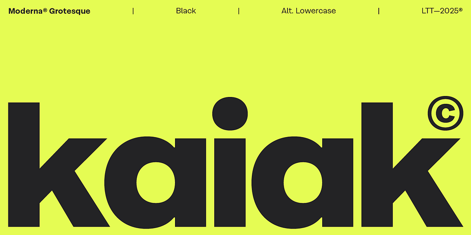 Moderna Grotesque Font